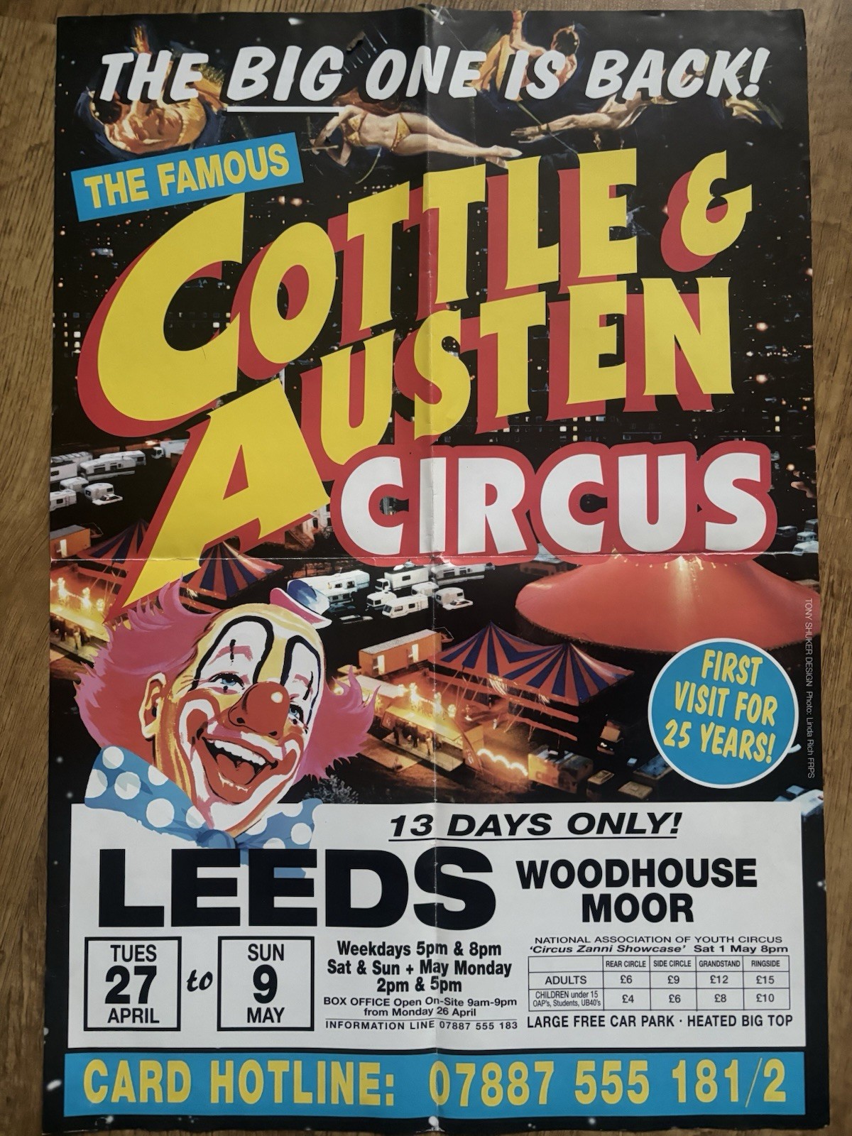 Vintage Circus Poster- Bold Clown And Performer Artwork. 70s-90s | eBay UK