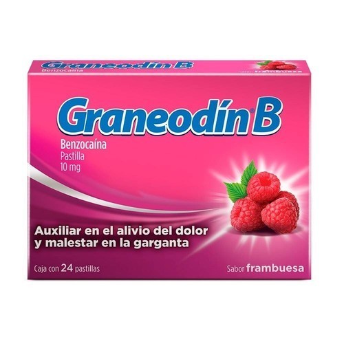 PASTILLAS GRANEODIN B SABOR FRAMBUESA REFRESCA BOCA Y GARGANTA CARAMELO ...