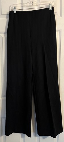 Rachel Zoe Black Pinstripe Stretch Pull On Dress Pants Womens 6 Actual ...