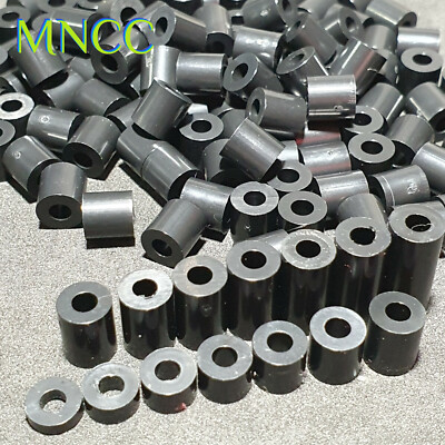 1pc~10pcs M3 x 1mm~15mm Black Nylon Round Non-Threaded Standoff Column ...