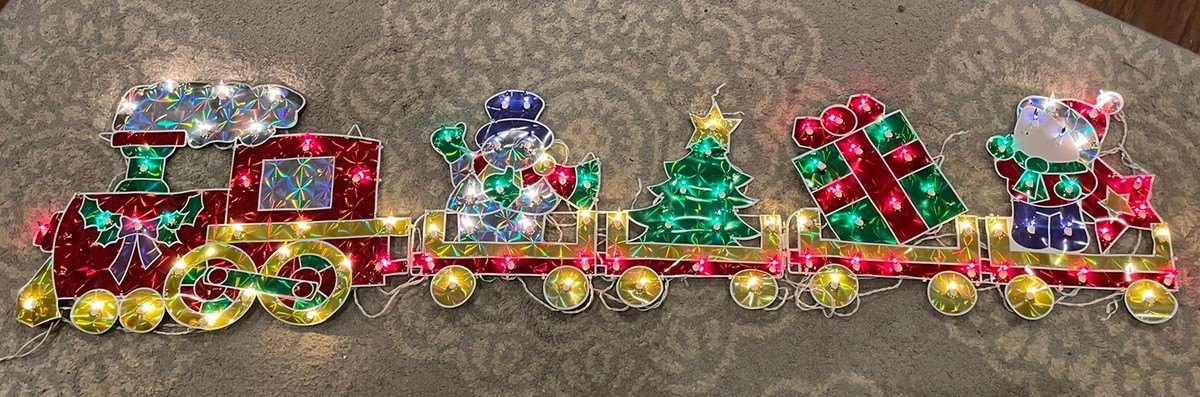 Lighted Outdoor Christmas Train Display