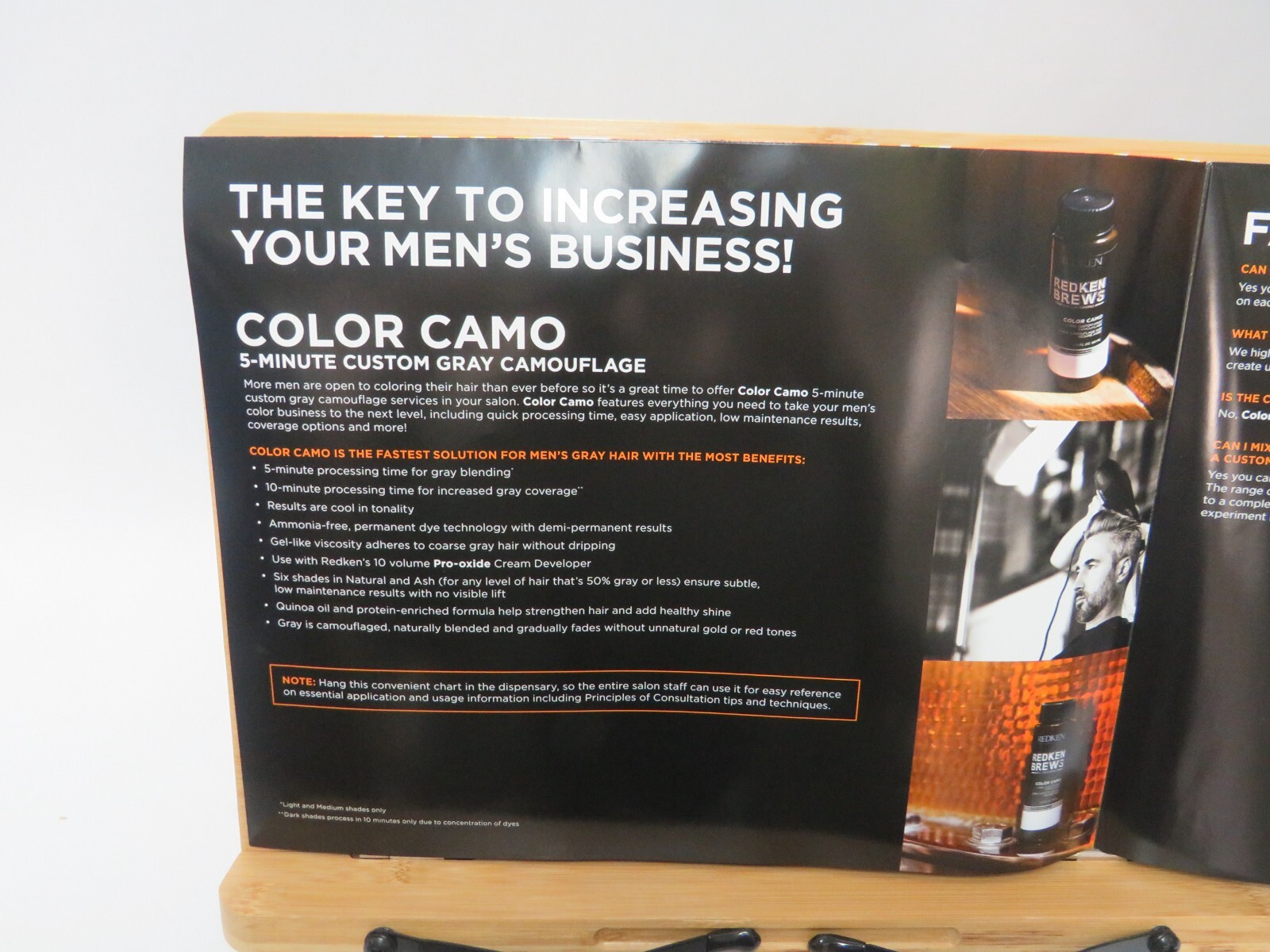 Redken Brews Shade Chart Color Camo Gray Camouflage Salon 17" x 2 NYC ...