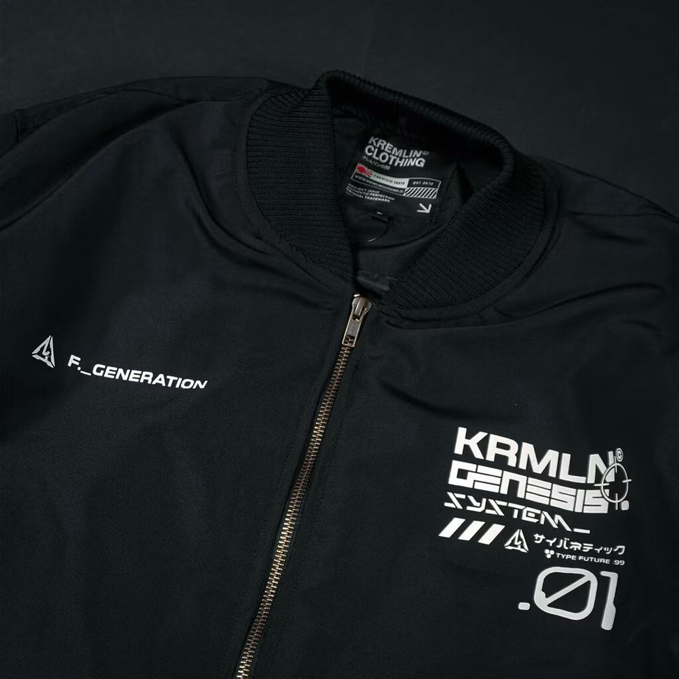 Men's Jacket Cyberpunk Protection Bomber Full Zip Kremlin Genesis ...
