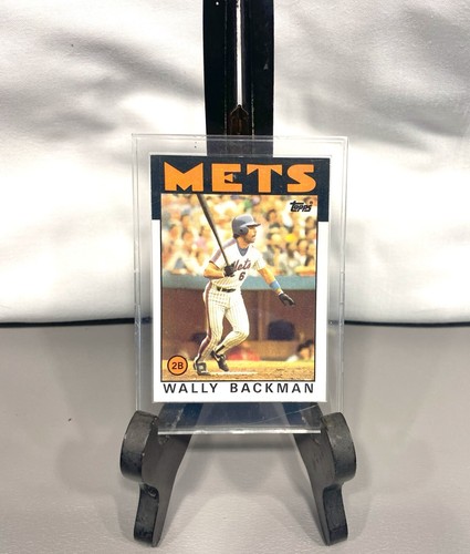 1986 WALLY BACKMAN Topps MLB Trading Card #191 New York Mets Champion ...