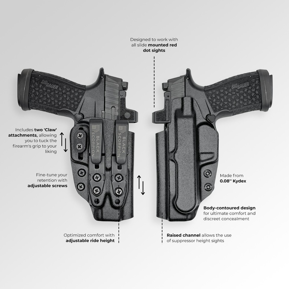 AIWB Dual Clip X Holster fits Springfield Echelon 4.0C w/ Streamlight ...