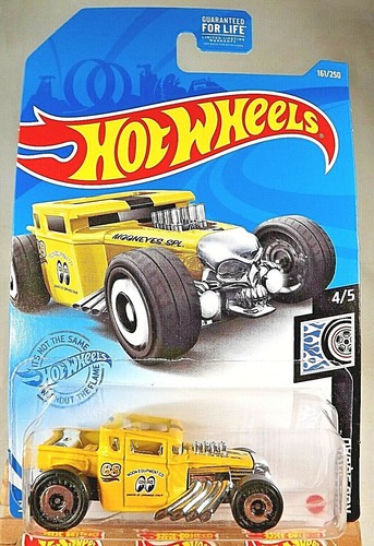2021 Hot Wheels #161 Rod Squad-Moon Eyes 4/5 BONE SHAKER Yellow w ...