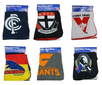 GENUINE AFL TEAM THROW RUG - Polar Fleece Blanket - PRICED TO SELL ...