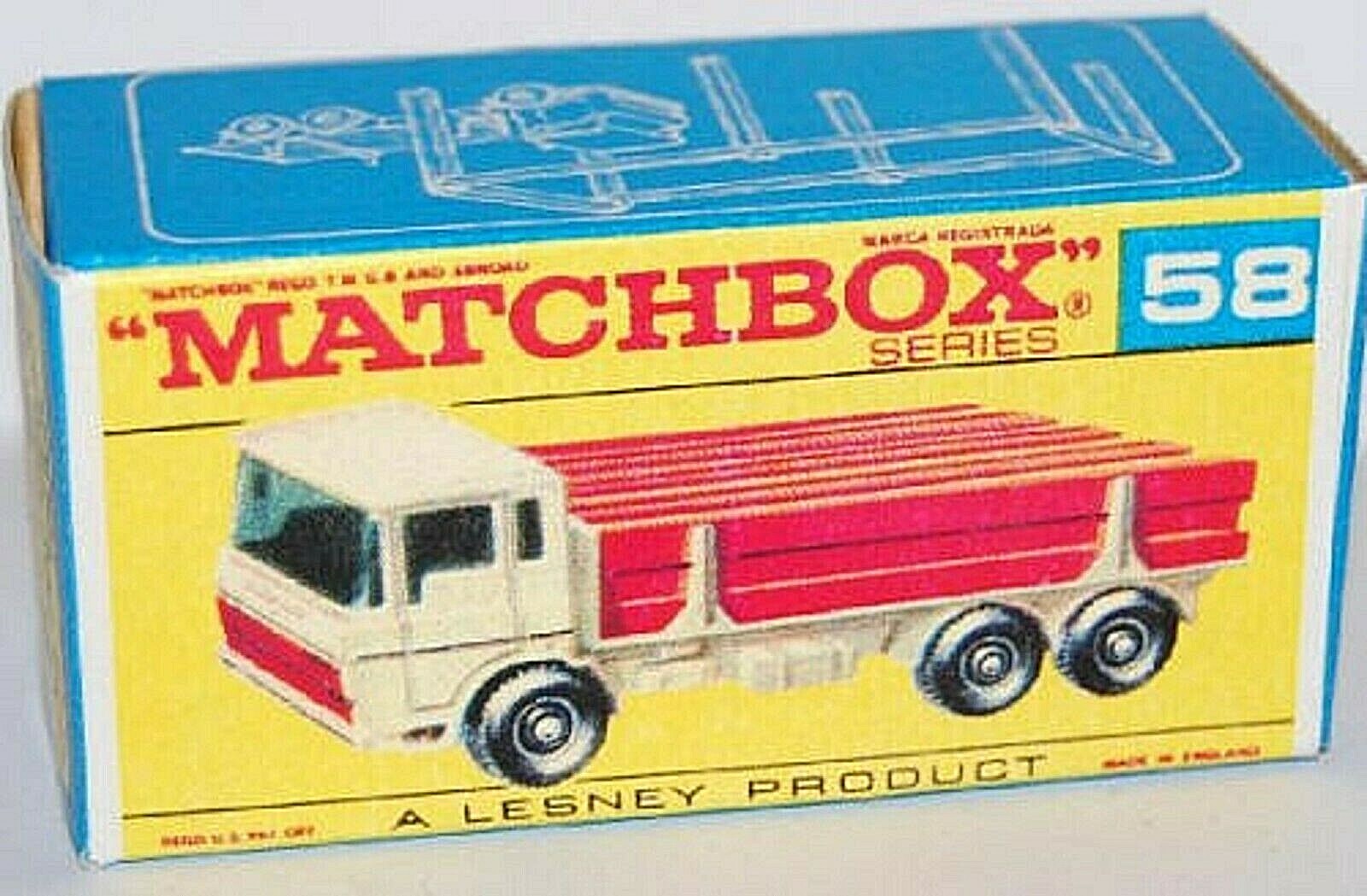 Matchbox Lesney No 58 DAF GIRDER TRUCK Empty Repro F style Box | eBay