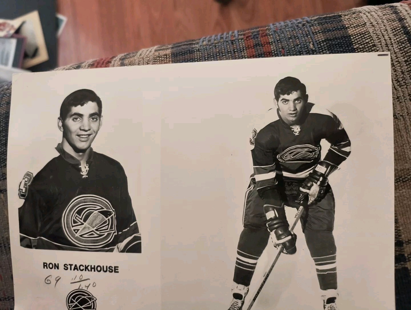 1969-70 NHL HOCKEY TEAM ISSUE OAKLAND SEALS RON STACKHOUSE CALIFORNIA ...