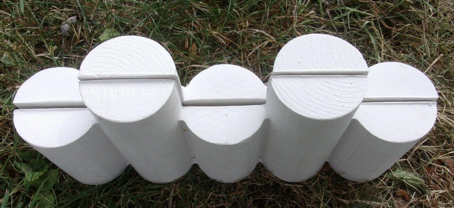 Half Log edging mold Create 100's with poly plastic mould 15" x 7" x 1. ...