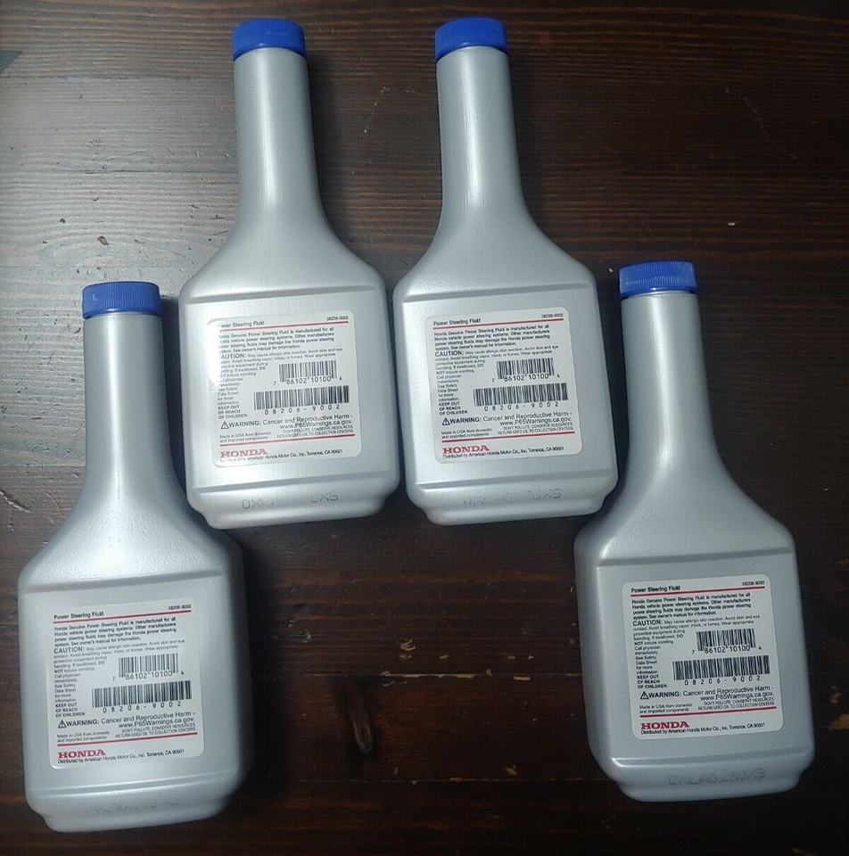 4x BOTTLES GENUINE HONDA ACURA OEM POWER STEERING FLUID 12oz OIL NEW ...