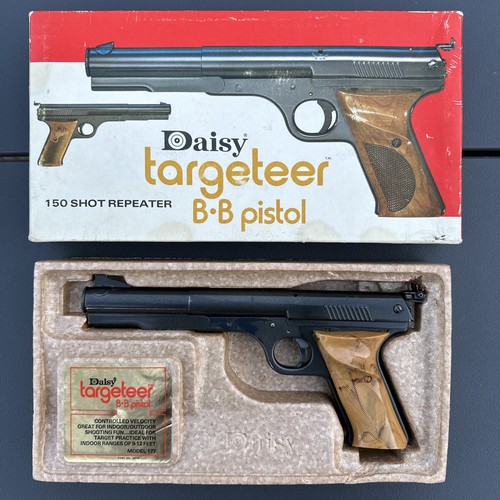 Daisy Targeteer BB Pistol 150 Shot Repeater Model 177 with Original Box ...