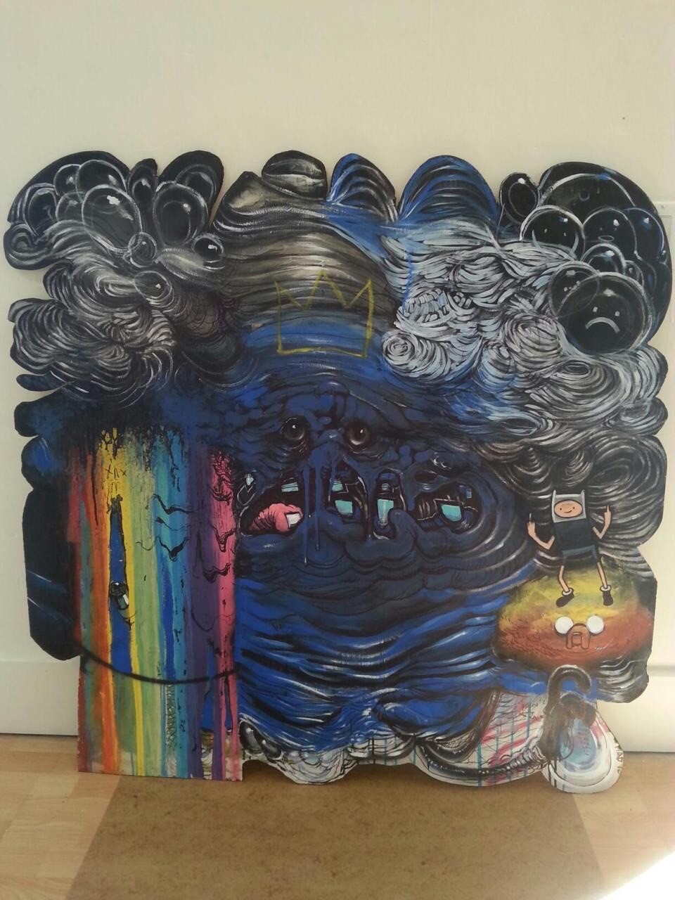 5x5 custom Hand Painted adventure time Graffiti piece | eBay