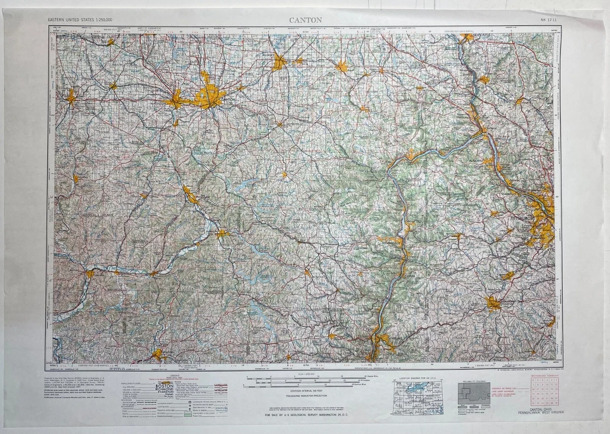 Canton Ohio Us Map