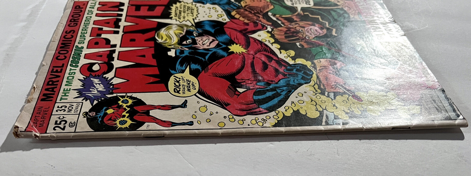 CAPTAIN MARVEL #35 1974 Vintage The NEW Captain Marvel! Alfredo Alcala ...