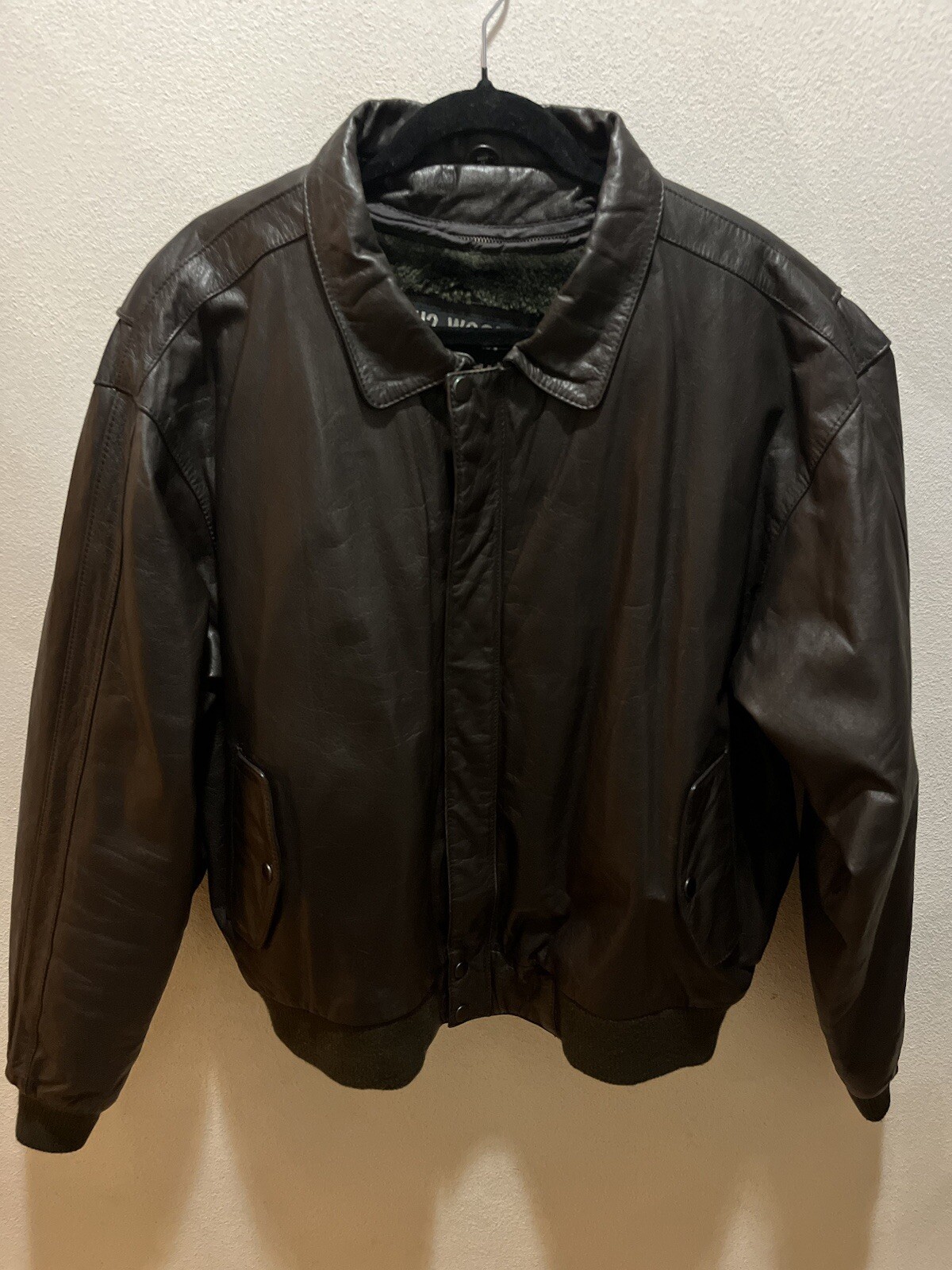 U2 Wear Me Out Brown Bomber Lined Leather Jacket Men’… - Gem