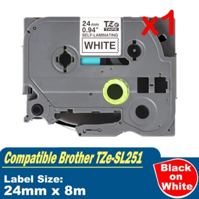 1x Compatible For Brother TZe-SL251 Label Tape Self-Laminating 24mm x ...