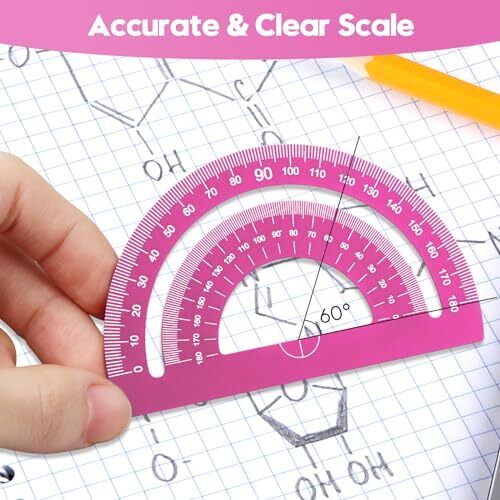 Triangle Ruler, Protractor, Square and Ruler Set, 4 Pieces Aluminum ...