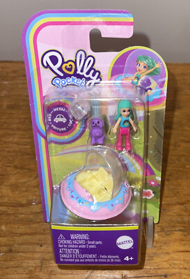 Polly Pocket DONUT mini car with doll and pet dog Mattel NIP | eBay