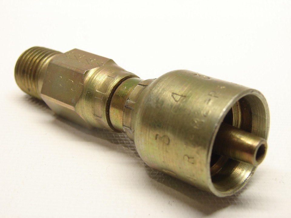 Parker 11343-4-4 FITTING, MALE NPT SWIVEL, STRAIGHT, 1/4 302 & 451 Gold ...