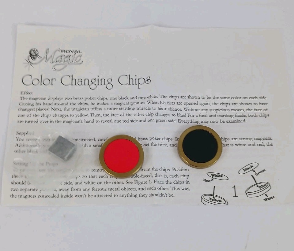 Color Changing Chips Brass Version Magic Professionally Made Prop Trick ...