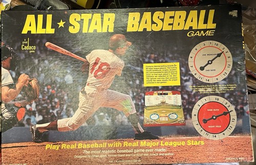 Vintage 1968 Cadaco All Star Baseball Board Game Old & New Players Read ...