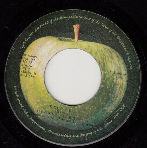 GEORGE HARRISON BEATLES BANGLADESH / DEEP BLUE 1971 RECORD YUGOSLAVIA 7 ...