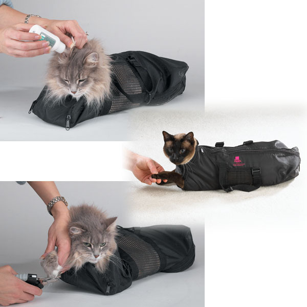 Heavy Duty Mesh Cat Grooming Bathing Restraint Bag 3 Sizes or Vet Sets ...