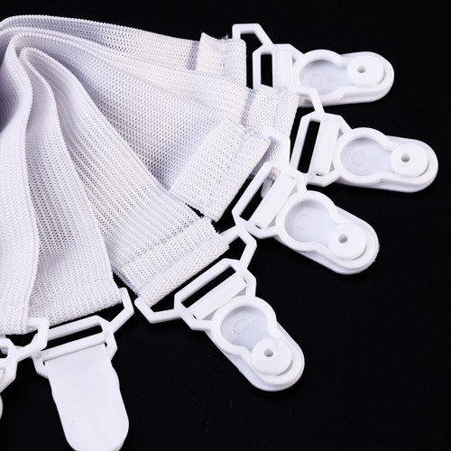 4 Pcs Fastening Belt Hook Mattress Clips Button Style Elastic Garters ...