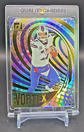 JOSH ALLEN RAINBOW HOLO FOIL INSERT CARD VORTEX WITH CASE NFL BUFFALO BILLS | eBay