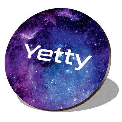 1 x Round Coaster - Name Yetty Space Universe Galaxy Stars Lettering ...
