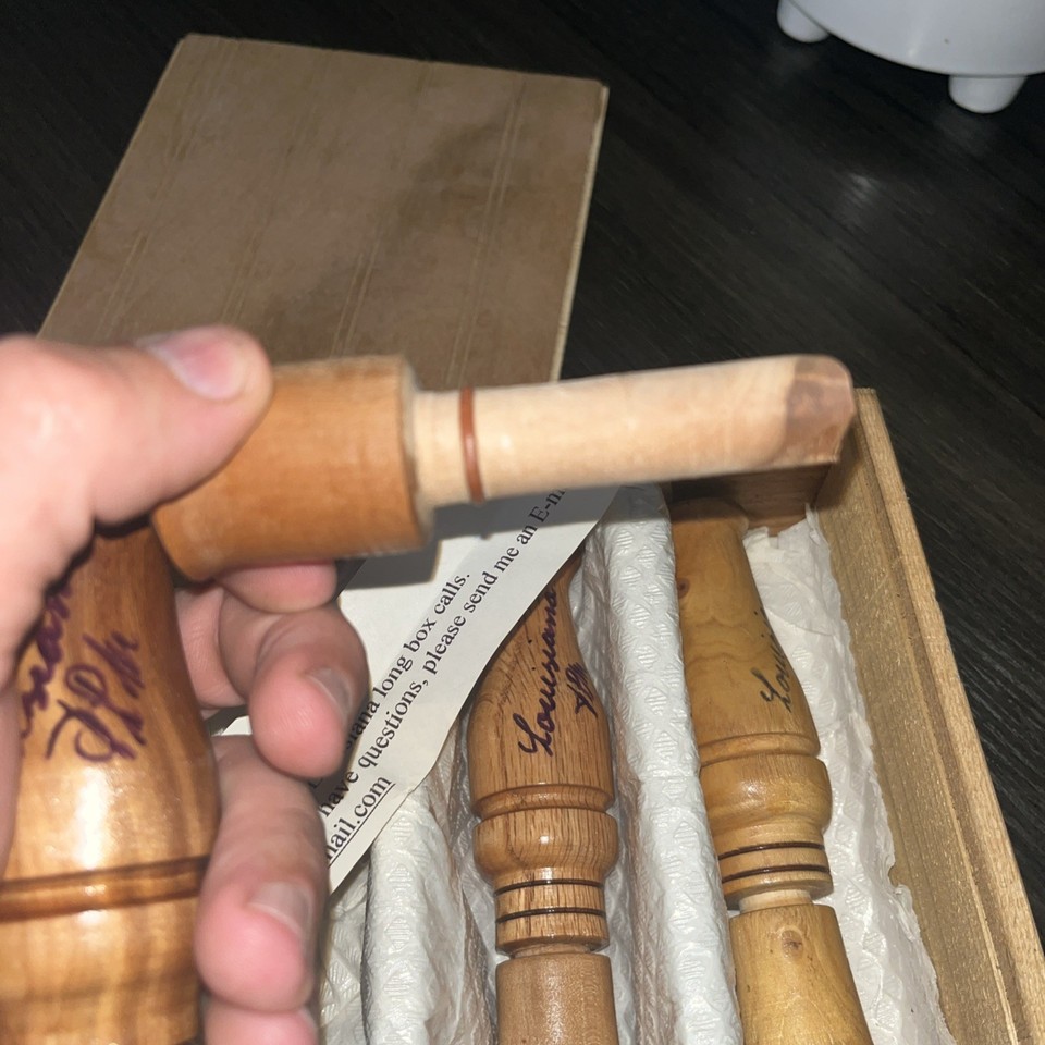 (set of 3) Signed Louisiana Double Reed DUCK CALLS Great Sound! Custom ...