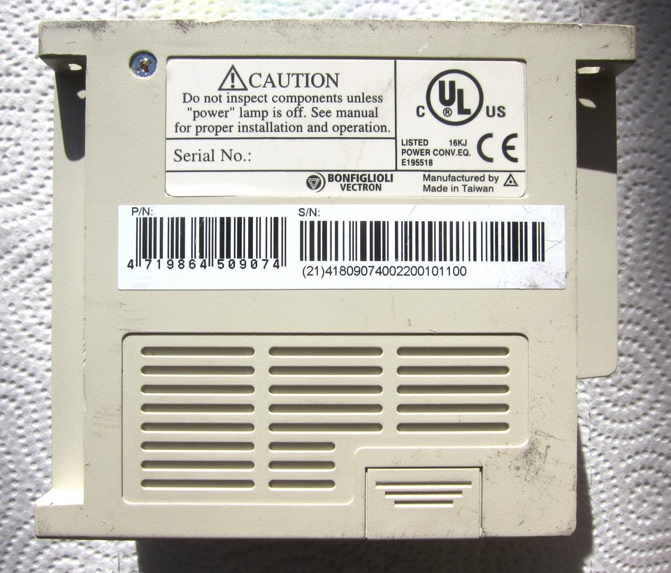 BONFIGLIOLI SYN10 S 220 05 AF Frequency Converter 1HP 9.4 Amp 240VAC 1 ...