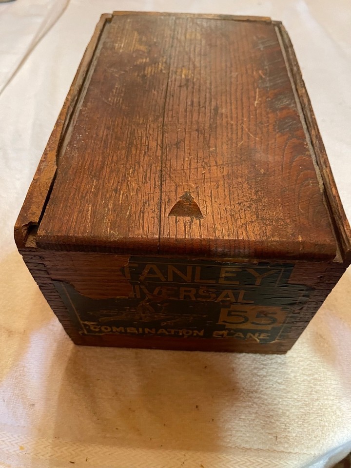 Stanley 55 Early Moulding Plane 4 Boxes of Cutters in Original Chestnut ...