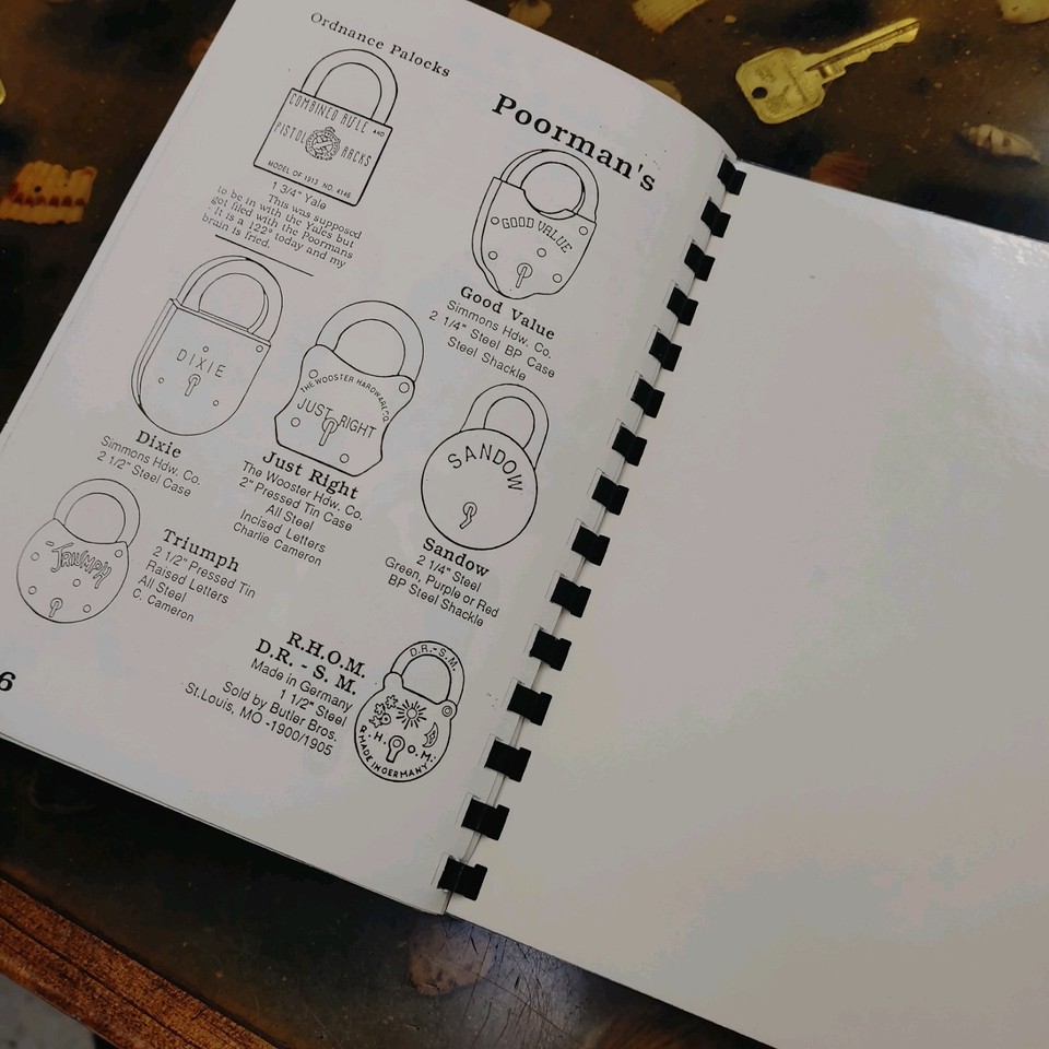 Padlock Reference Volume 1 by Don Stewart Locksmith Collectible Book ...