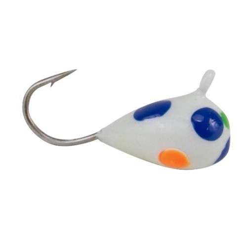 Clam Drop Jig 1/16 oz - White Glow Wonderbread - Tungsten Ice Fishing ...