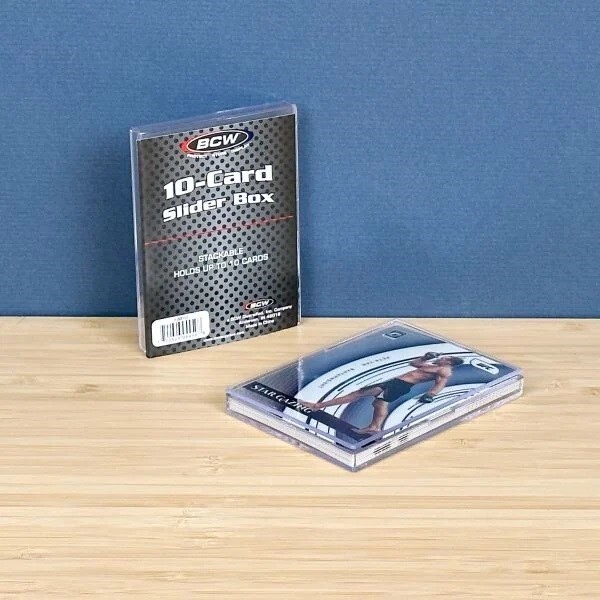 x10 BCW Slider Boxes Each Hold 10 Cards Baseball Basketball MTG Pokemon ...