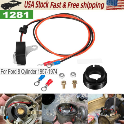 For Ford V8 Pertronix 1281 Ignition Points-to-Electronic Conversion Kit ...