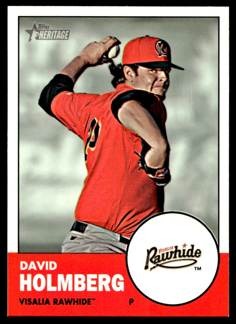 2012 Topps Heritage Minor League 91 David Holmberg Visalia Rawhide ...