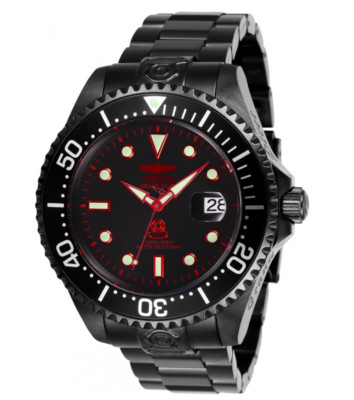 Invicta Grand Diver 'Red Phantom' Men's 47mm Automatic Triple Black ...