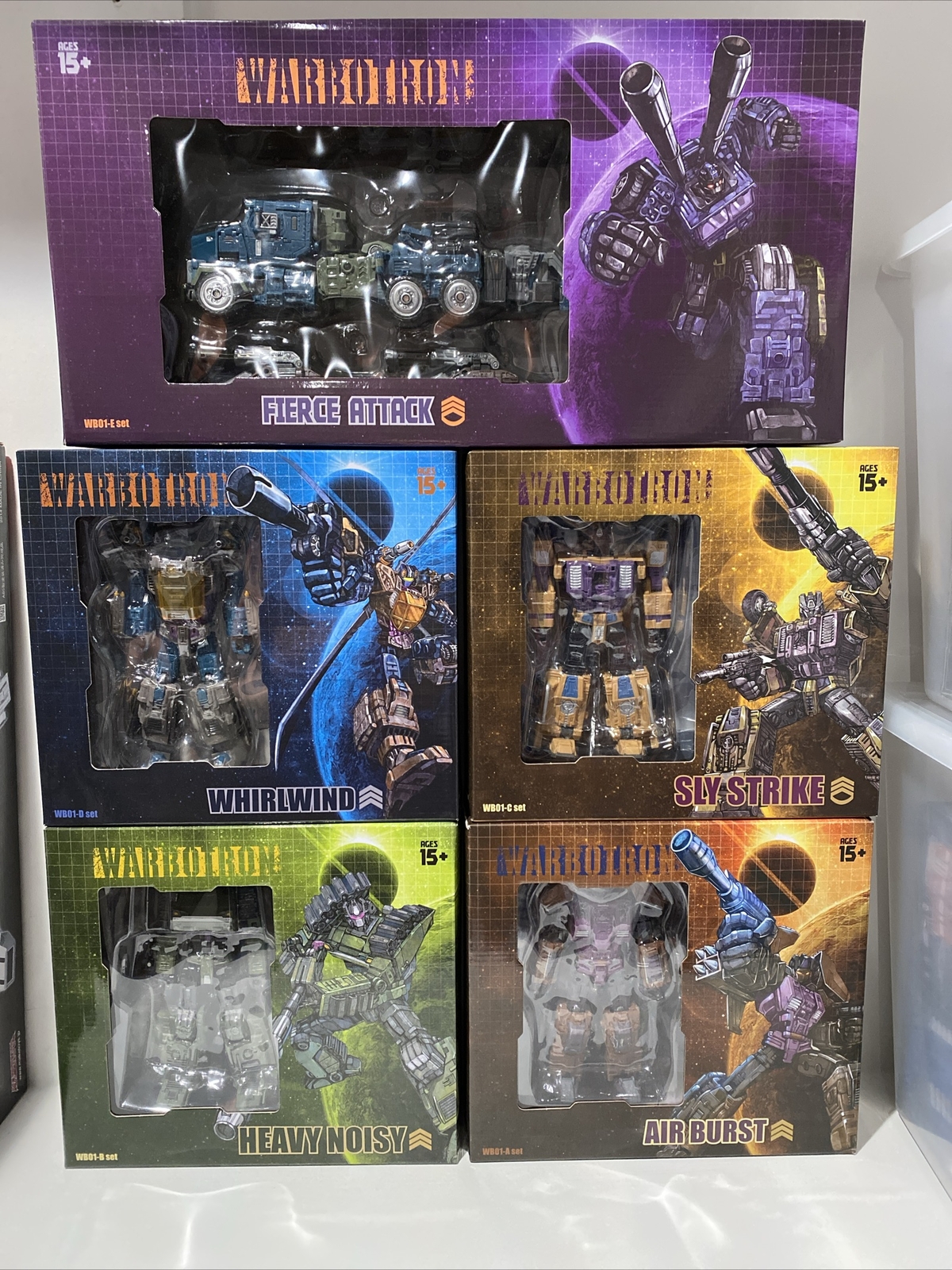 NEW TRANSFORMERS Warbotron-Combaticons-Bruticus Set (5)-WB01-A,B,C,D,E ...