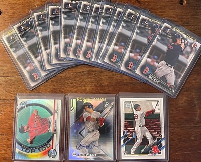 15 card lot Bobby Dalbec Rookie Card Lot Bowman 1st Auto Topps Brewers ...