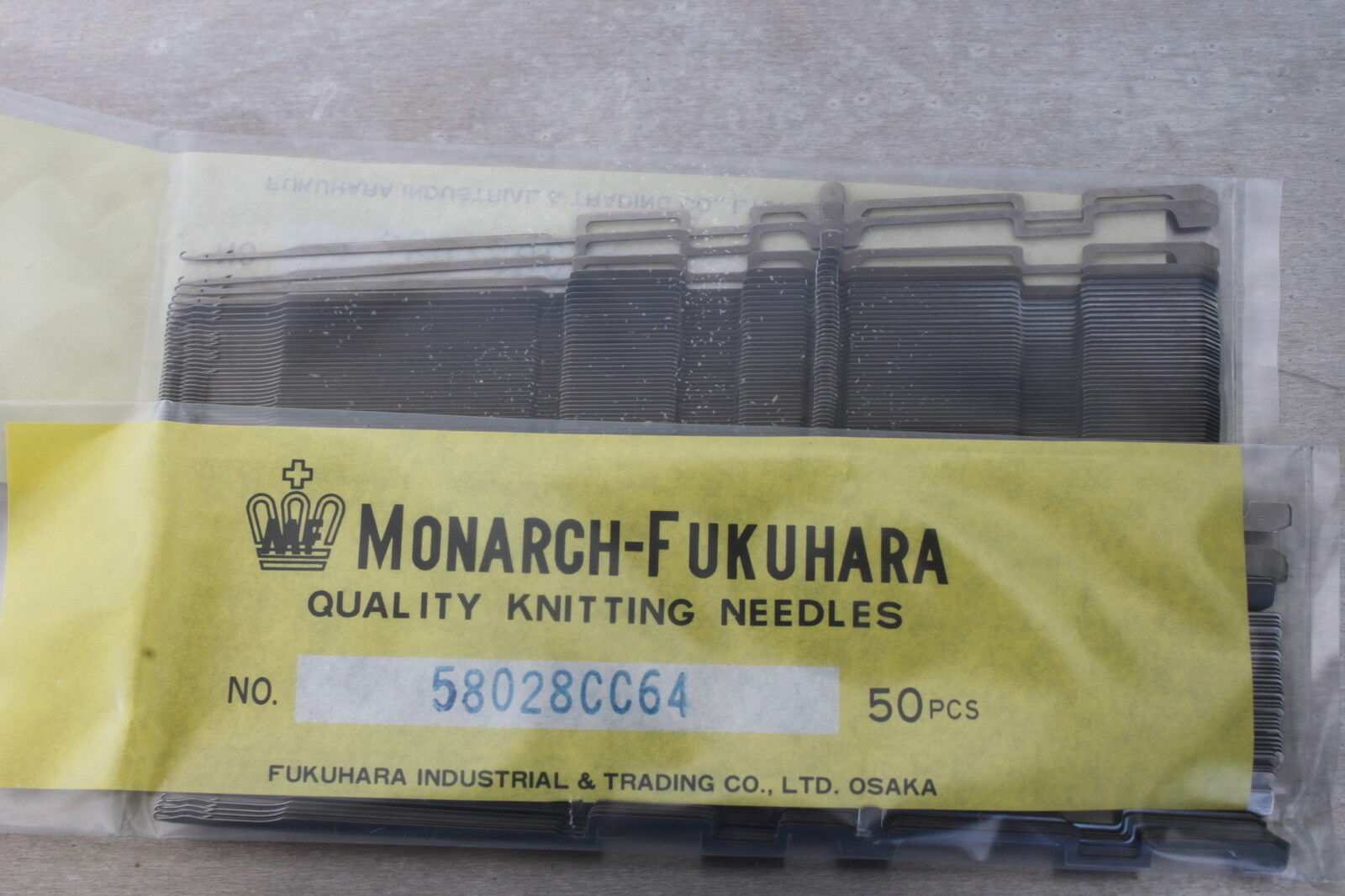 MONARCH FUKUHARA 58028CC64 PACK OF 50 KNITTING MACHINE NEEDLES NOS | eBay