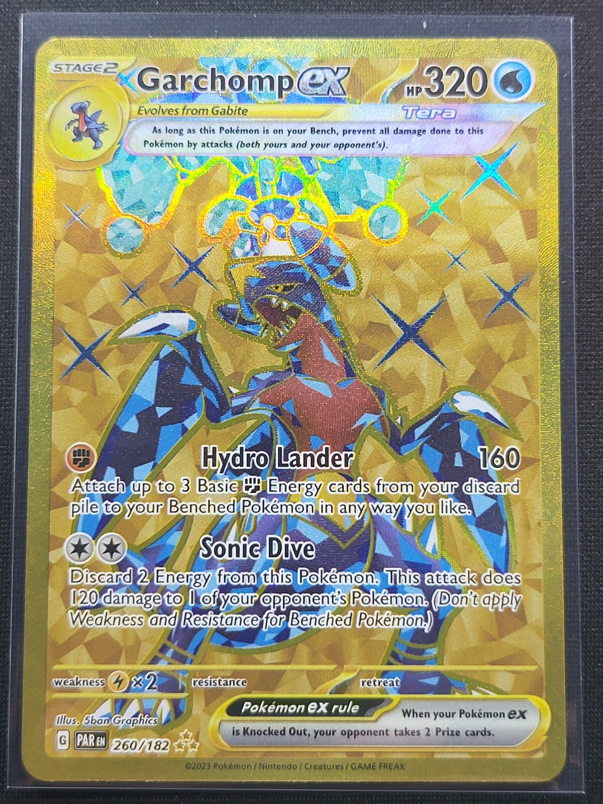 Garchomp ex 260/182 (Hyper Rare Gold Secret) Paradox Rift Near Mint ...