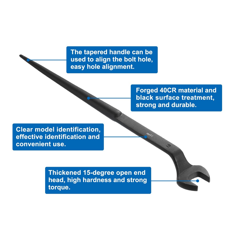 Single Open End Spanner Wrench 19mm Open End Spanners with 60°Offset ...