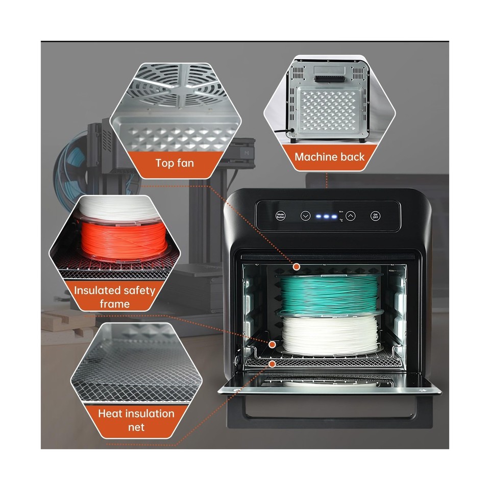 3D Printing Filament Electric Dryer Box, Priline 3D Filament Heating ...