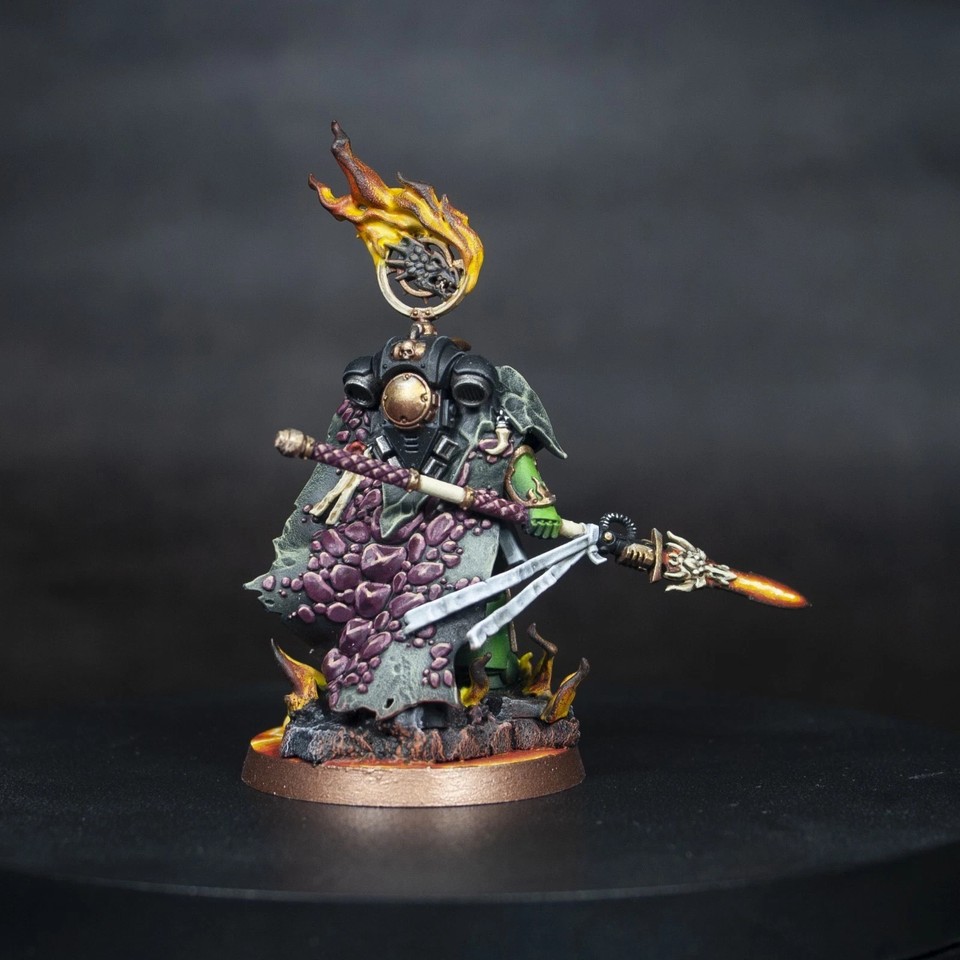 Warhammer 40k Space Marines Salamanders Captain Vulkan He'stan Painted ...
