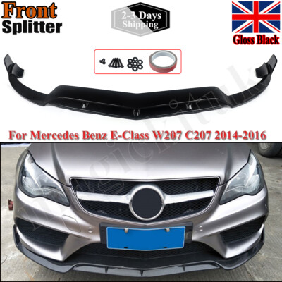 Gloss Black Front Splitter Lip For Mercedes Benz E W207 C207 AMG Line ...