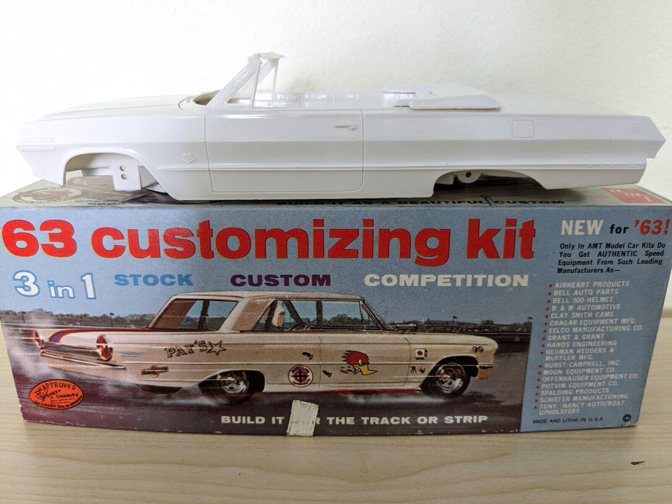 **RARE! *ORIGINAL VINTAGE AMT 1963 CHEVY IMPALA CONV KIT **COMPLETE ...