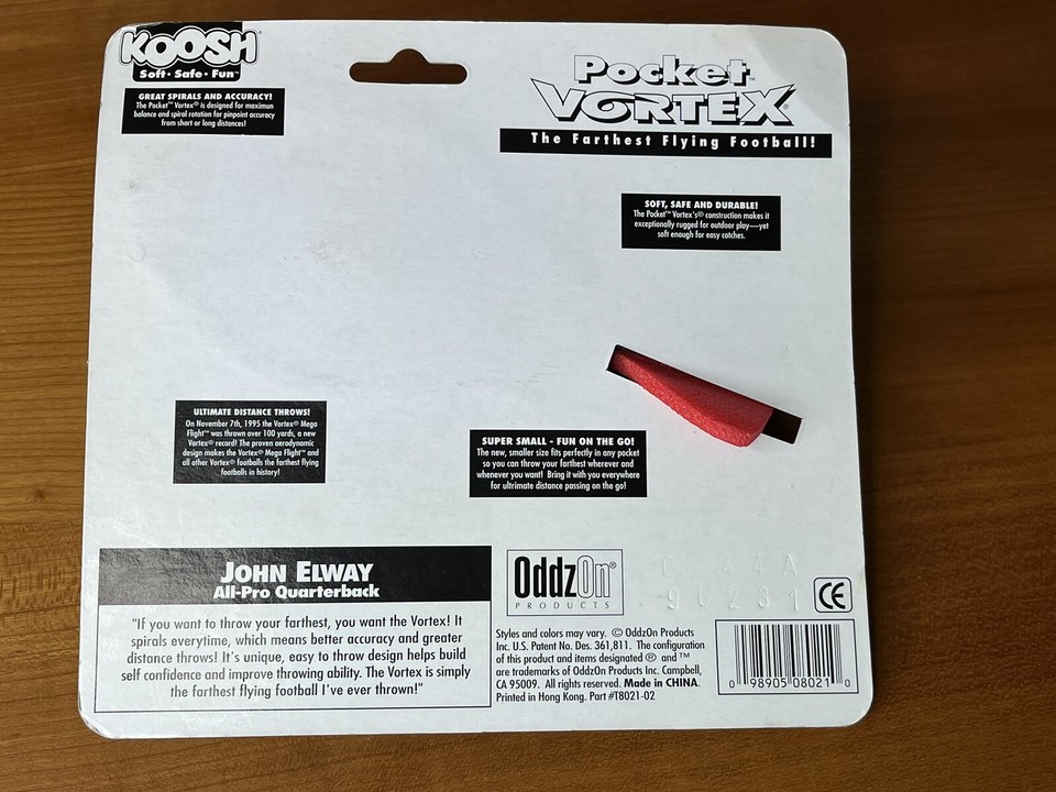 Vintage Koosh Pocket Vortex - NEW in SEALED PACKAGE - Purple Football ...